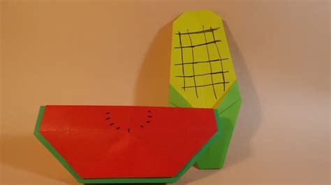 옥수수 색종이접기 Origami Confetti Corn Youtube