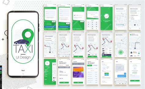 Premium Vector Design Of The Mobile Application Ui Ux Set Of Gui