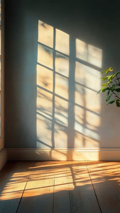 Natural Light Casting Shadows On Wooden Floor In Cozy Interior During