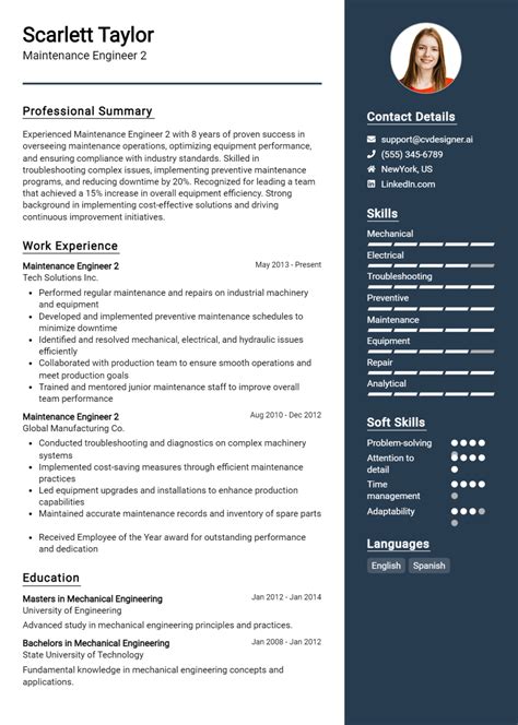 25 Maintenance Planner Resume Examples And Templates For 2024