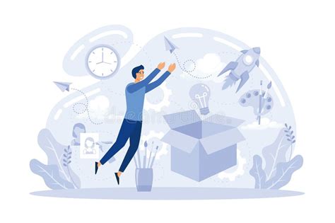 Thinking And Imagination Problem Solving Brainstorming Stock Vector Illustration Of Dream