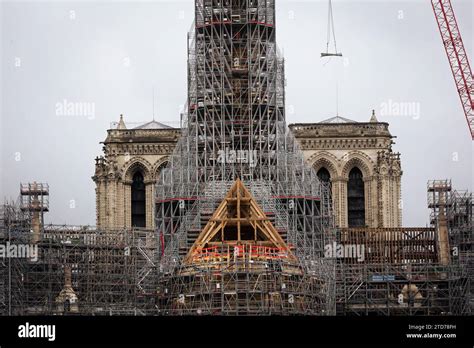 View Of Notre Dame Cathedral During Renovation Work Notre Dame