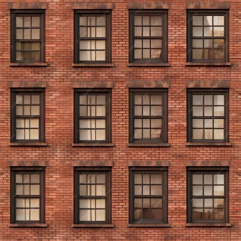 Premium Photo Building Wall Photorealistic Texture With Windows