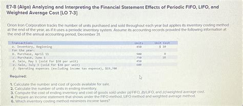 e7 8 algo ﻿analyzing and interpreting the financial