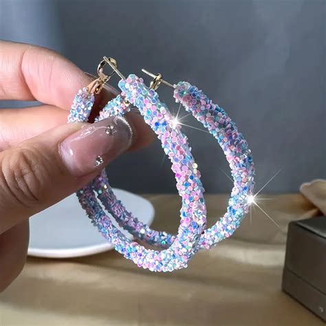 Glitter Hoop Earrings Southern Gals And Company