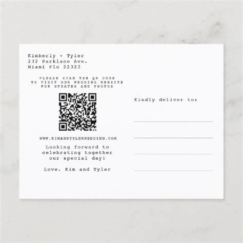 QR CODE Modern Photo Collage Wedding Save The Date Announcement Postcard Zazzle