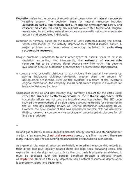 Depletion Pdf Depreciation Inventory