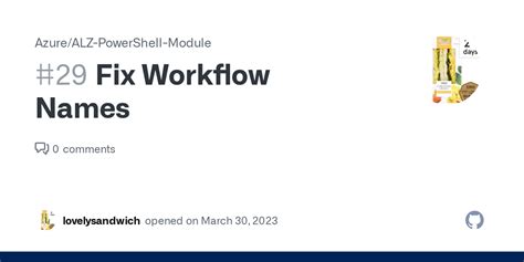 Fix Workflow Names · Issue 29 · Azurealz Powershell Module · Github