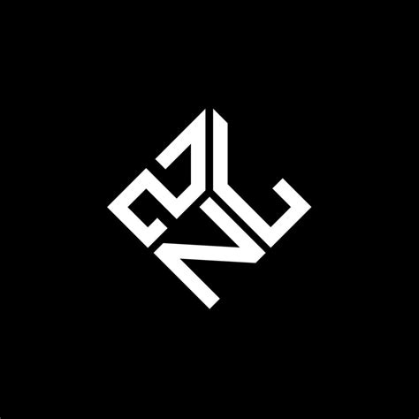 ZNL letter logo design on black background. ZNL creative initials ...