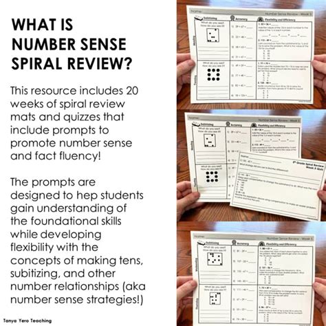 5th Grade Number Sense Spiral Review 5th Grade Fact Fluency Math