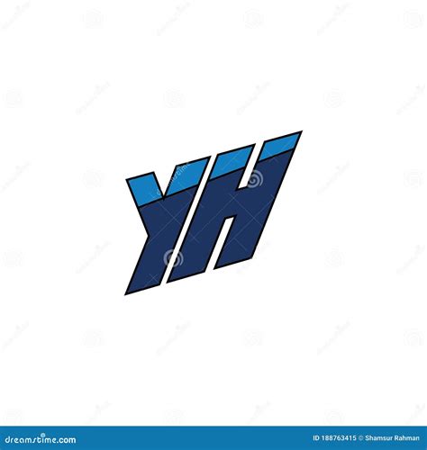 Anfangsbuchstabe Yh Logo Oder Hy Logovektorentwurfsschablone ...
