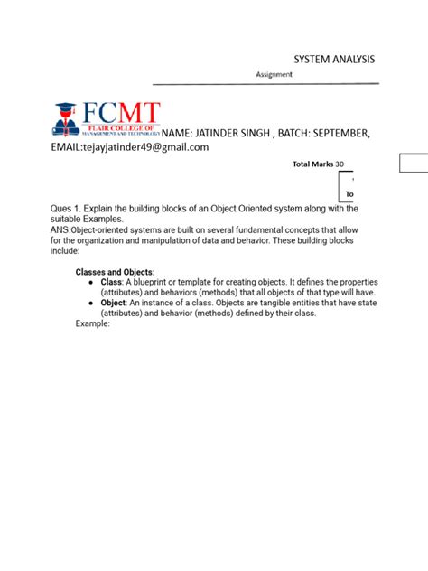 assignment system analysis pdf