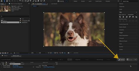 how to import and render out png sequence in after effects