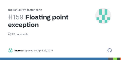 Floating Point Exception Issue Rbgirshick Py Faster Rcnn Github