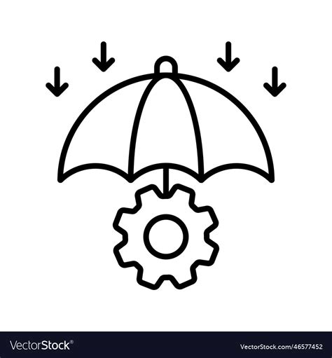 Risk Management Outline Icon Style Illu Royalty Free Vector