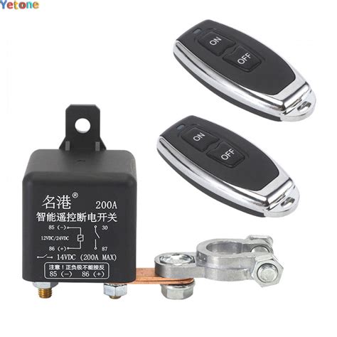 Universal Car Battery Switch 12v With Wireless Remote Control Manual Control Disconnect Latching