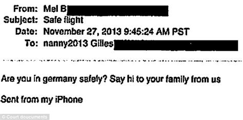 Mel B Taught Her Naive And Curious Nanny About Sex Daily Mail Online