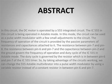 Speed Control Of Dc Motor Using Pulse Width Modulation Technique Pptx Computer Networking