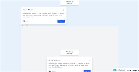 Tailwind Css Chatbot Add On Card By Ale