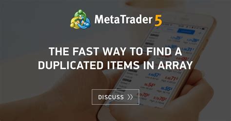 The Fast Way To Find A Duplicated Items In Array Stock Trading Strategies General Mql5