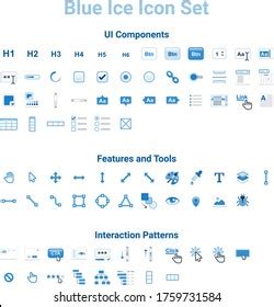 User Interface Elements Interaction Patterns Software Stock Vector Royalty Free 1759731584