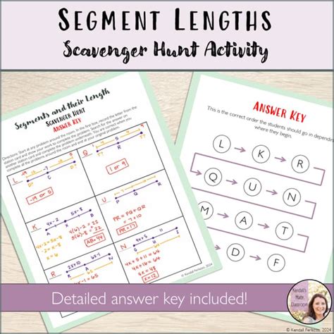 Segment Lengths With Midpoint And Segment Addition Post Scavenger Hunt Activity