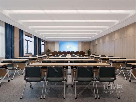 现代会议室报告厅3d模型下载模型id100639 让提网
