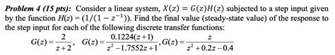 Solved Problem Pts Consider A Linear System Chegg