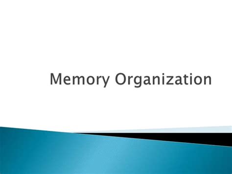 Memory Organization In Computer Architecture Pptx Computing