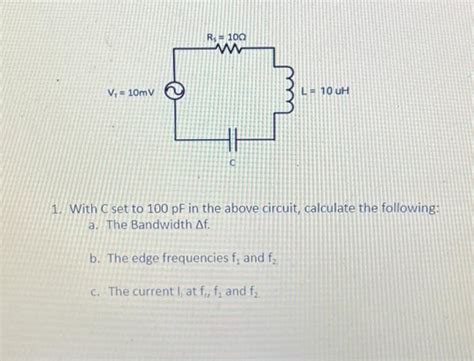 Solved With C Set To PF In The Above Circuit Chegg Com