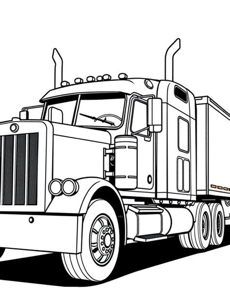 Semi Truck Coloring Sheets Printable