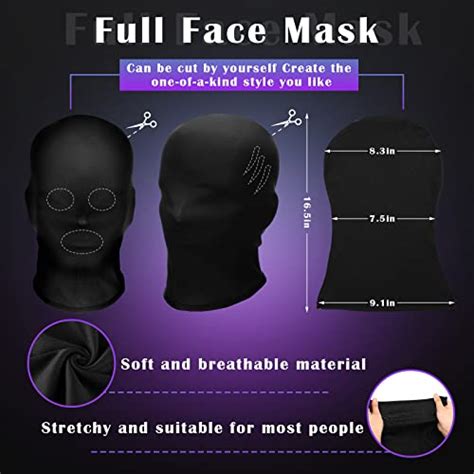 Faceless Mask And Gloves Full Face Mask Full Finger Spandex Gloves For Halloween Masquerade