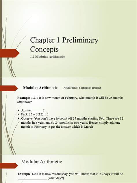 Chapter 1 12 Modular Arithmetic Pdf Ring Theory Arithmetic