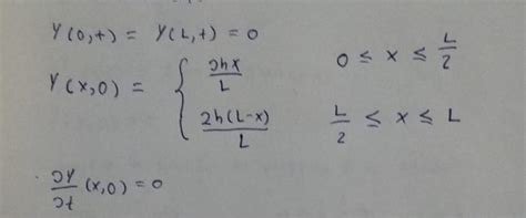 Solved ∂t2∂2ya2∂x2∂2yy0ylt0yx0 L∂hxl2hl−x0≤x
