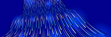 빅 데이터 흐름 기술 및 과학 벡터 배경 라인 전자 및 디지털 스타일이 있는 기술 추상화3d 차원 관점 추상적 일러스트레이션