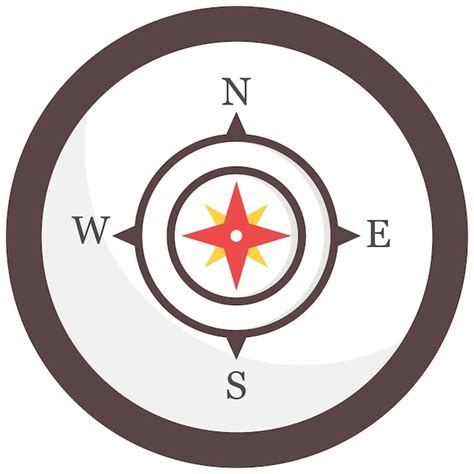 Premium Vector Flat Illustration Of Compass Isolated On White Background