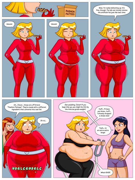Rule 34 Alex Totally Spies Bbw Belly Overhang Big Belly Big Breasts