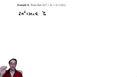 Asymptotic Notation 8 Second Example Of Big Omega Notation Youtube