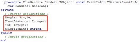 How To Use Gestures In Embarcadero Delphi Fmx App