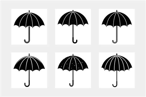 Umbrella Icon Set Umbrella Icon In Different Style 47883833 Vector