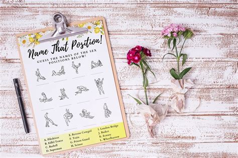 Name That Position Game With Answer Key DIRTY Bachelorette Games Printable X Rated
