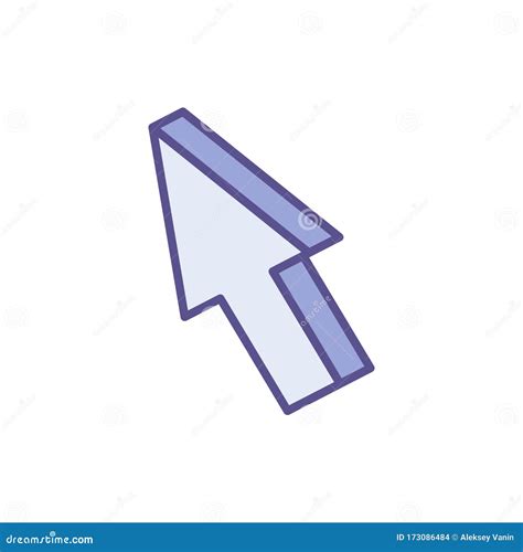 Arrow Cursor Isometric Icon Stock Vector Illustration Of Click Sign