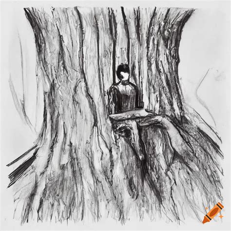 Tree Trunk Drawings In Pencil