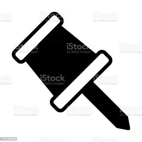 흰색 배경에 격리 된 푸시 핀 아이콘 노트에 대한 스톡 벡터 아트 및 기타 이미지 노트 단순함 디자인 Istock