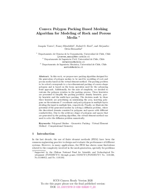 Pdf Convex Polygon Packing Based Meshing Algorithm For Modeling Of
