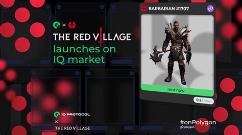 iq market goes live with the red village on the polygon network by