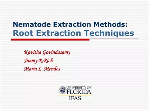 PPT Nematode Extraction Methods Root Extraction Techniques PowerPoint Presentation ID