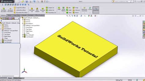 Solidworks Tutorial How To Engrave Text YouTube
