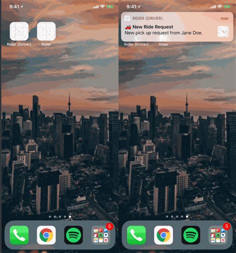 build a ride sharing ios app with push notifications