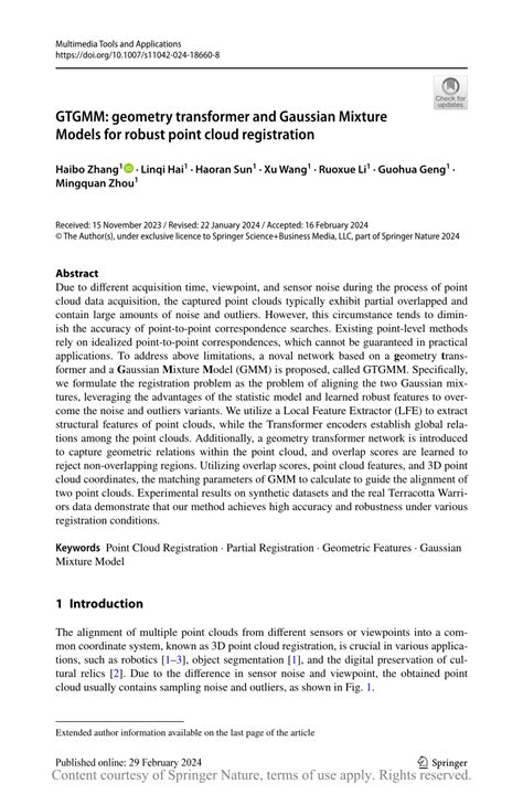 Gtgmm Geometry Transformer And Gaussian Mixture Models For Robust